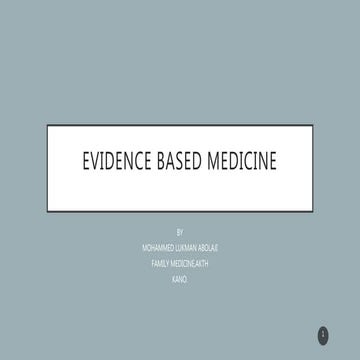Evidence based medicine | PPTX
