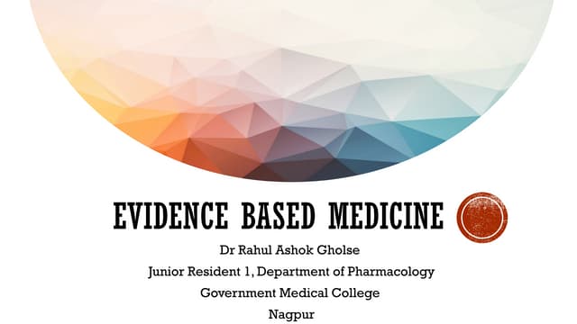 Evidence based medicine | PPTX