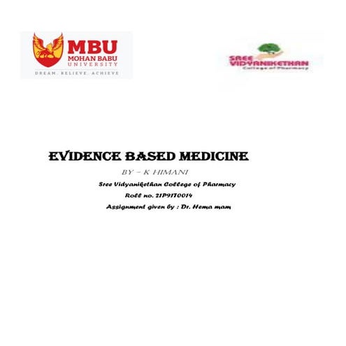 Evidence based medicine | PPTX
