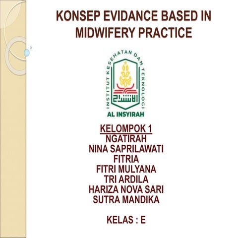 EVIDENCE BASED MIDWIFERY PRACTICE.ppt