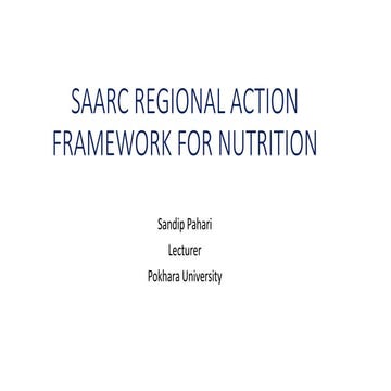 Evidence based nutrition action in SAARC | PPTX