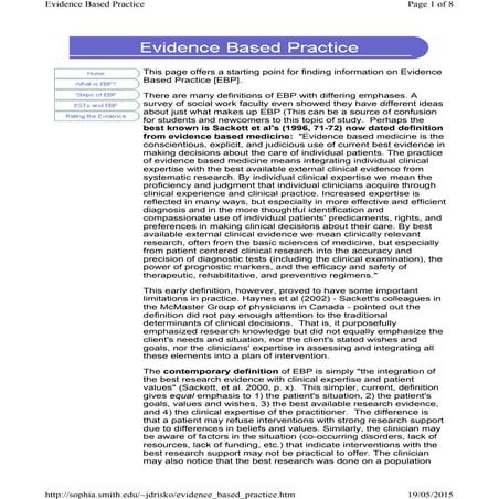 Evidence-based Social Work Practice | PPTX