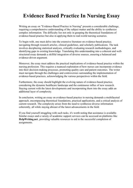 Nursing Essay Writing. Indiana University Southeast | PDF