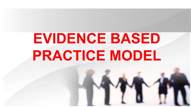 Evidence Based Practice In Nursing Pptx