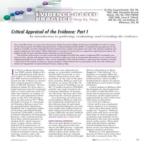 Evidence based practice_step_by_step__critical.26 | Healthcare Industry ...
