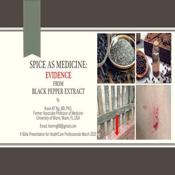 Spice as Medicine: Evidence from Black Pepper Extract | PPT