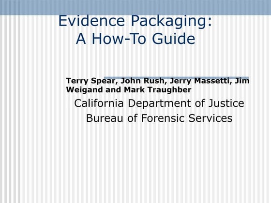 Collection Packaging and Forwarding of Physical Evidence.pptx