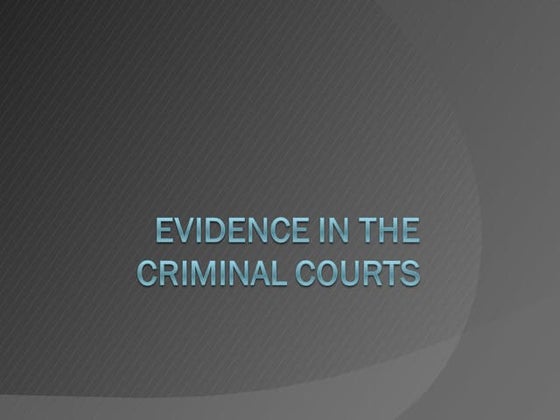 Types of witnesses | PPTX | Law