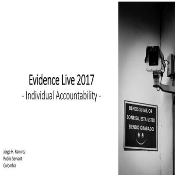 Evidence live 2017 > Managing of interests in conflict: another live ...
