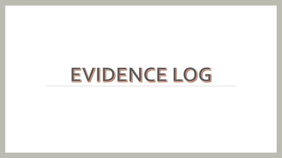 Filming evidence | PPT