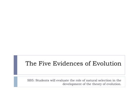 Science 10 -Quarter 3: EVIDENCE OF EVOLUTION | PPT