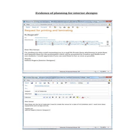 Evidence of planning for interior designs | DOCX