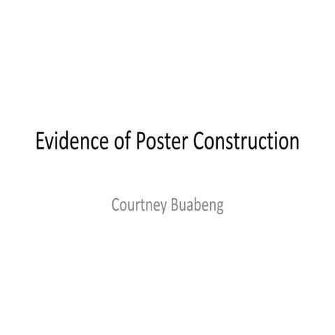 Evidence of poster construction | PPTX