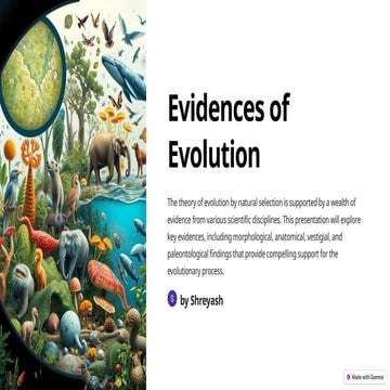 Evidences-of-Evolution, The theory of evolution. | PPT