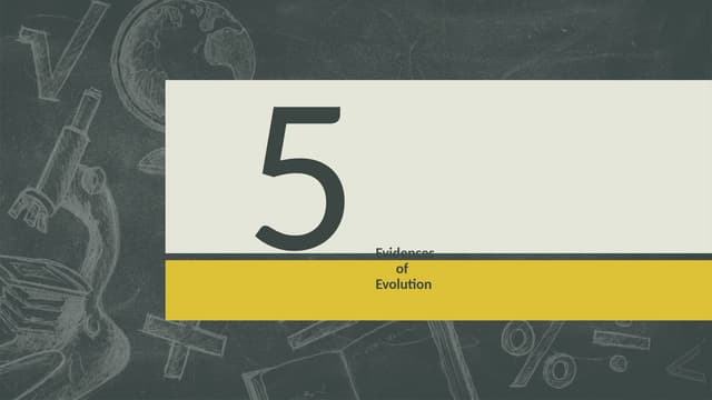 Evidence_of_Evolution-observe.ppt | Biological Sciences | Science