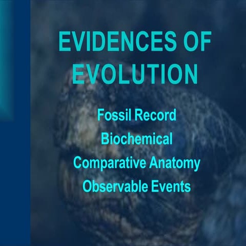 Evidences of evolution | PPT