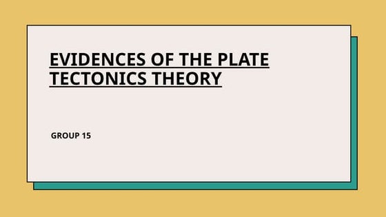 Evidence for plate tectonics grade 9 report | PDF