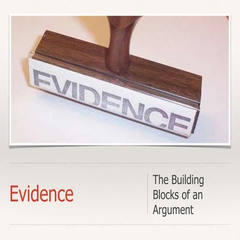 Evidence Unit | PPTX | Law