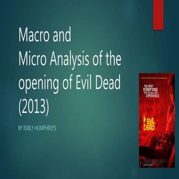 Evil dead analysis | PPTX