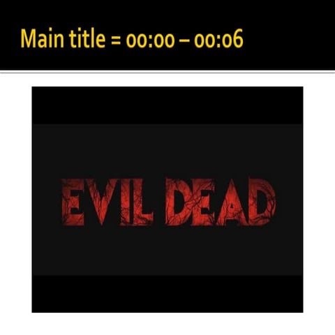 Evil dead tile sequence | PPTX