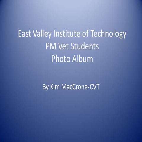 Evit pm vet students | PPTX