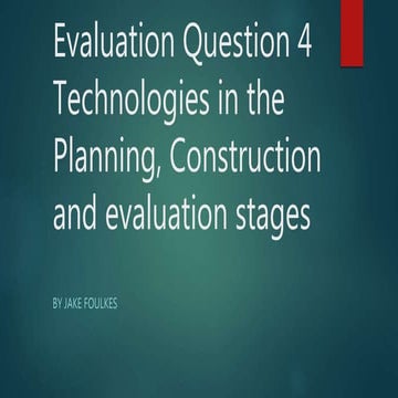 Evaluation Question 4 | PPT