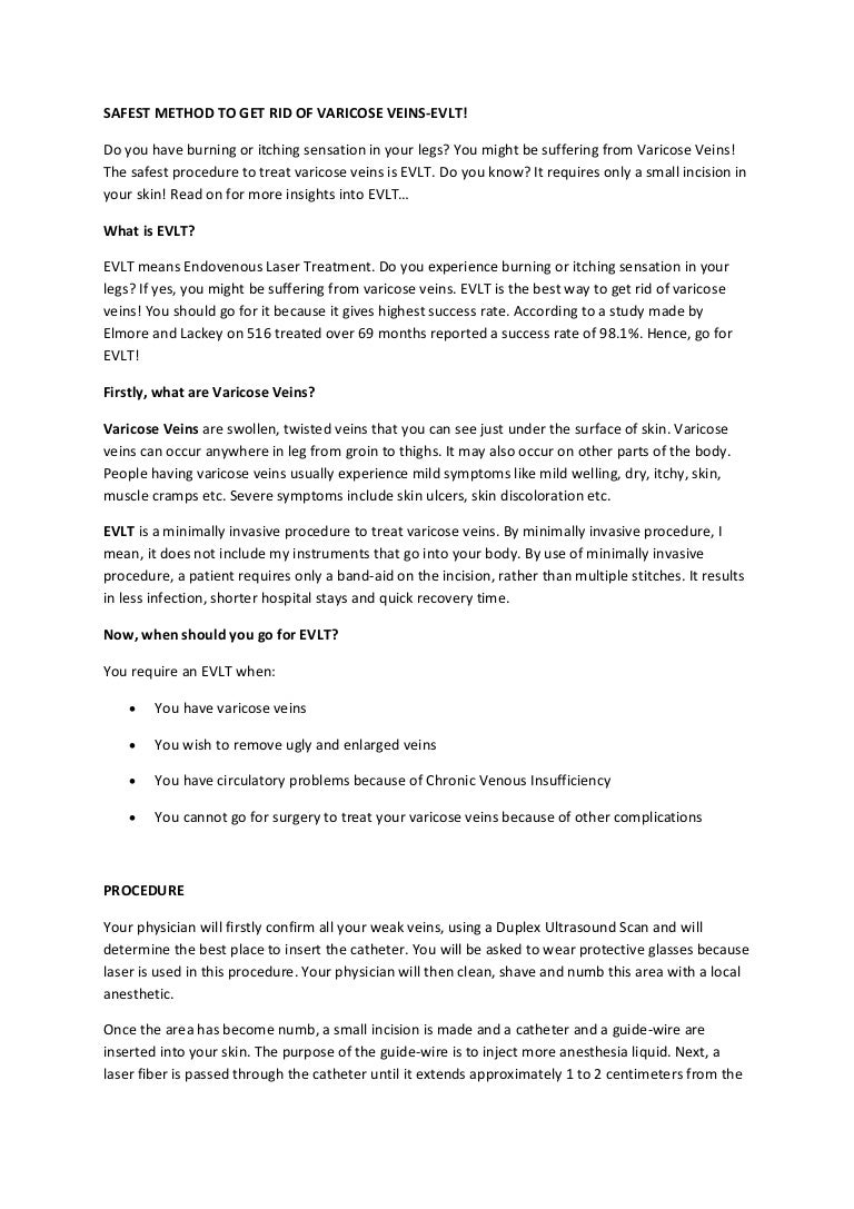 Evlt procedure Hyderabad