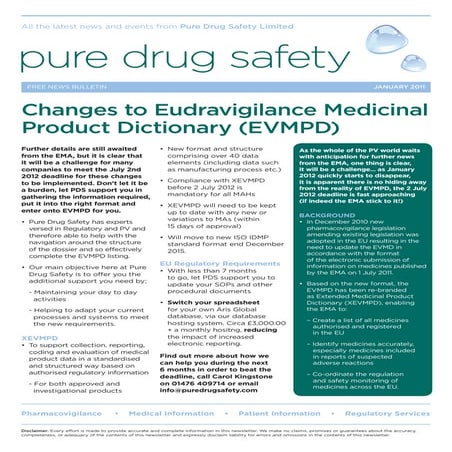 Changes to Eudravigilance Product Dictionary | PDF | Pharmaceutical ...