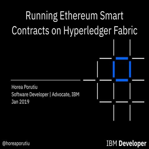 Ethereum Smart Contracts On Hyperledger Fabric Ppt