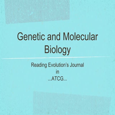 Evo genetic evidence_lt10 | PPT