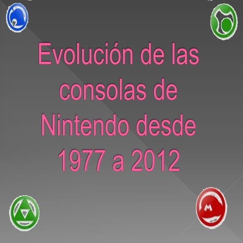Evolución de las consolas de nintendo desde 1977 | PPTX