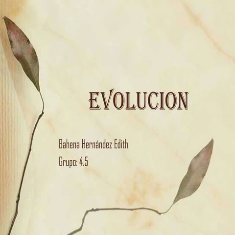 Evolucion | PPTX