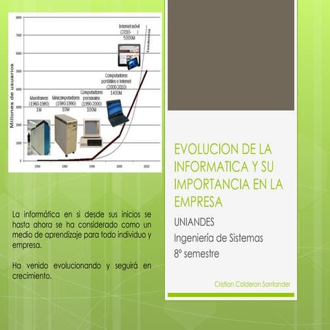Evolucion de la informatica y su importanci en | PPTX | Computing | Technology & Computing