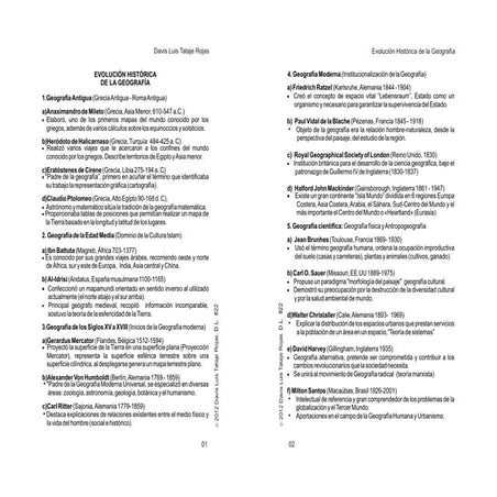 La Evolucion Historica De La Geografia Pdf