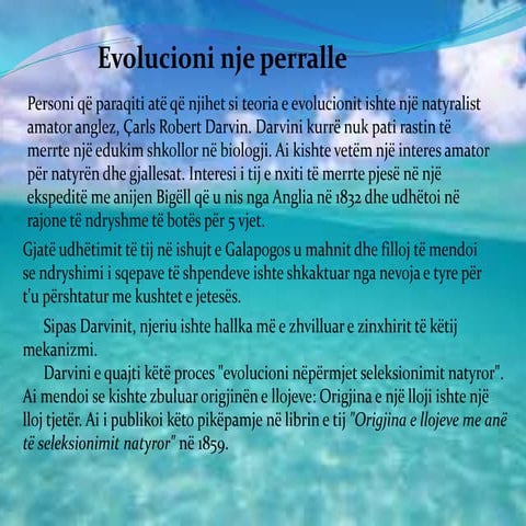 Evolucioni nje përrallë | PPTX