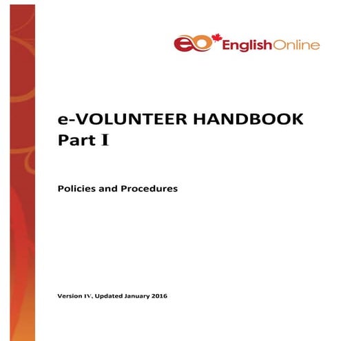 E-Volunteer Handbook, Part I | PDF
