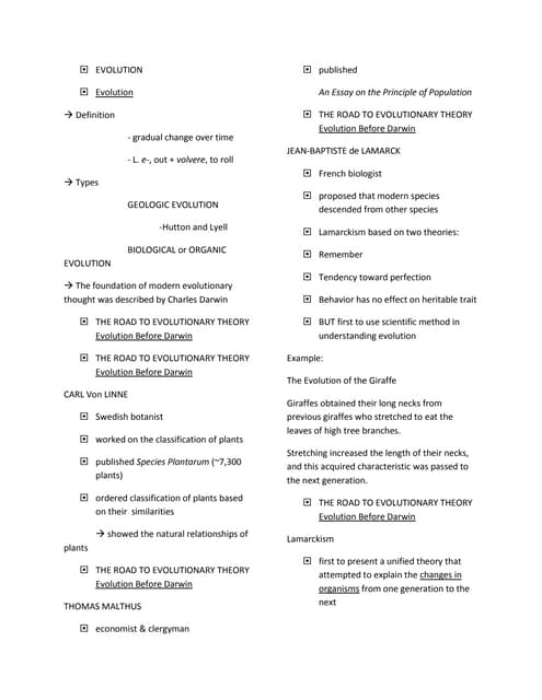 The Process of Evolution The Process of Evolution | PDF