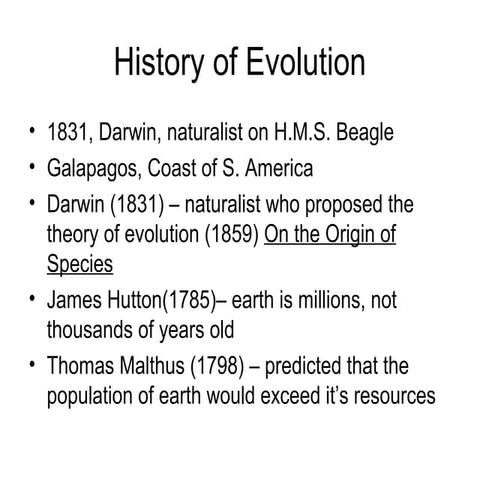 Evolution | PPT | Geology | Science