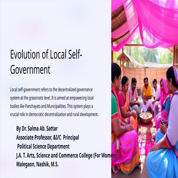 Evolution of Local Self Government presentation | PPTX