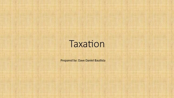 Spanish era (TAXATION) | PPTX