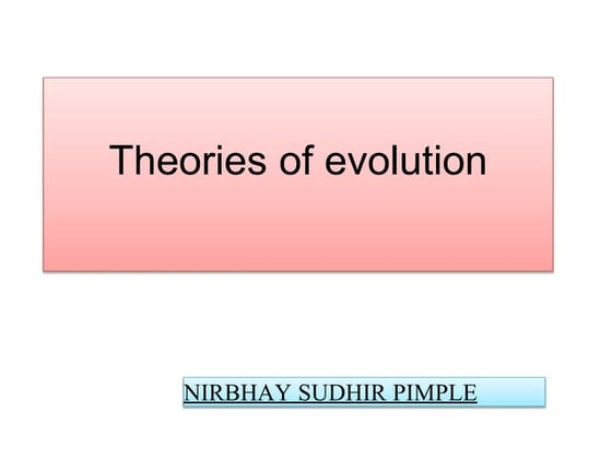 THEORIES OF ORGANIC EVOLUTION NEO-DARWINISM.pdf