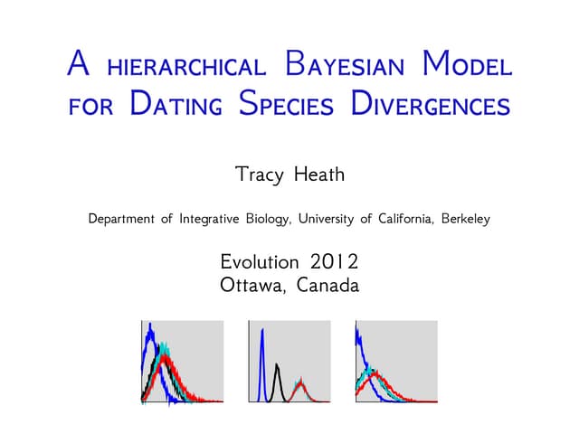 A Hierarchical Bayesian Model For Dating Species Divergences