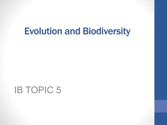 Biodiversity and Evolution | PPTX