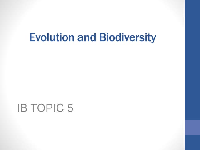 Biodiversity and evolution | PPTX | Science