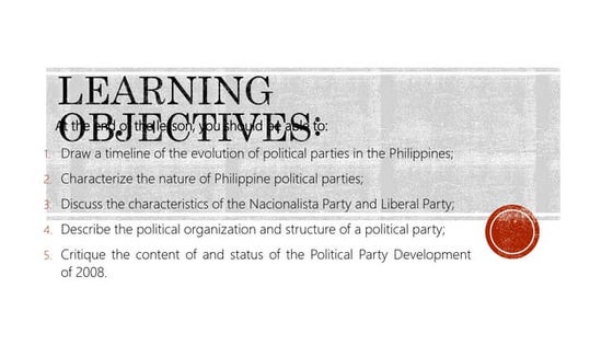 PPG - Nature of Elections and Political Parties W 5.pptx