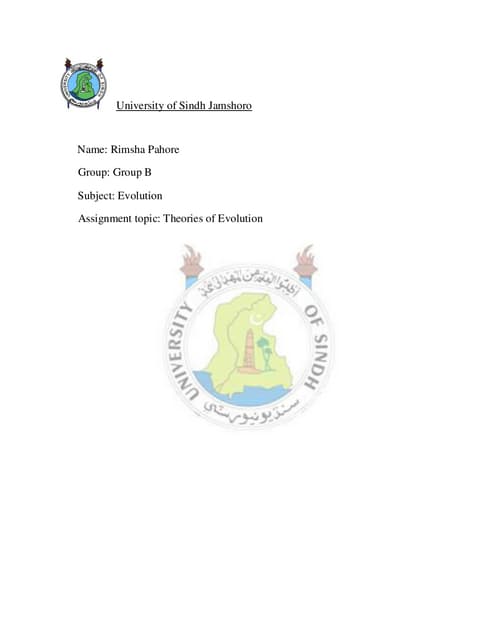 Darwin’s theory of evolution | PPT