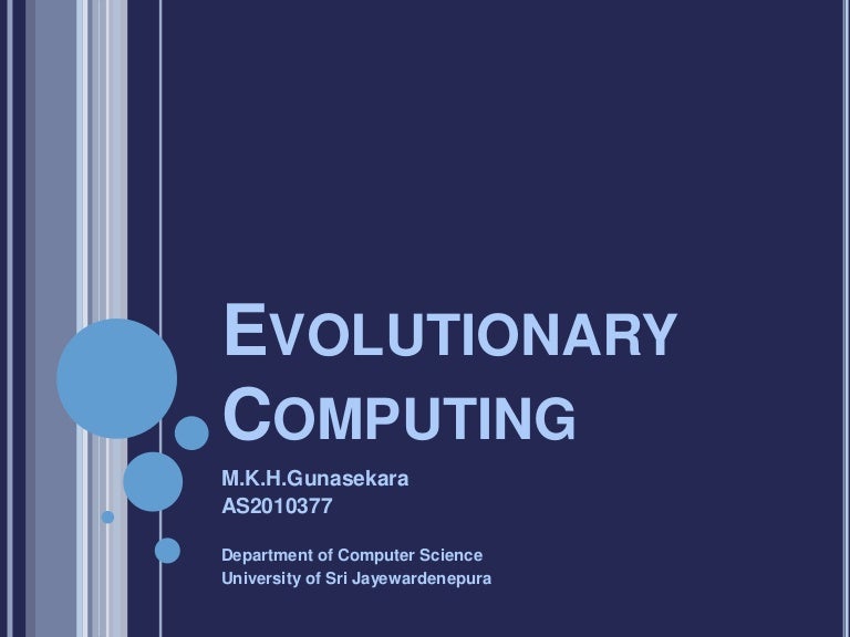 Evolutionary Computing