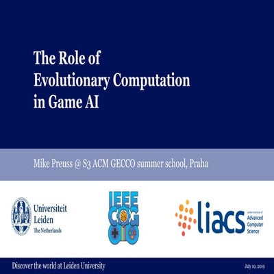 The Role Of Evolutionary Computation In Game Ai Pdf Strategy Video