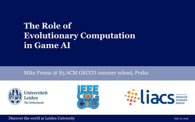 The Role Of Evolutionary Computation In Game Ai Pdf Strategy Video