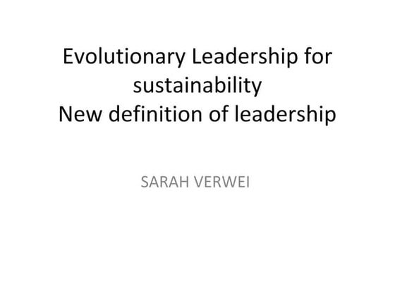 Evolutionary Leadership | PDF